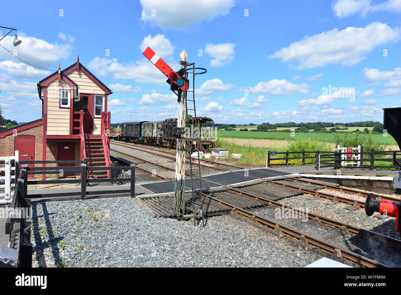 Signal box on a Heritage railway Stock Photo - Alamy