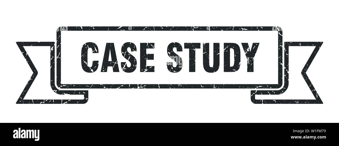 case study grunge ribbon. case study sign. case study banner Stock ...