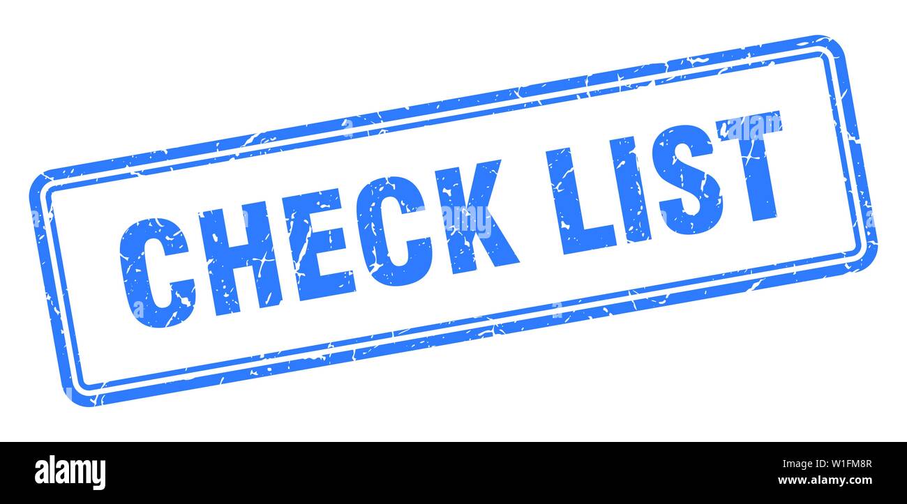 check list stamp. check list square grunge sign. check list Stock Vector Image & Art - Alamy
