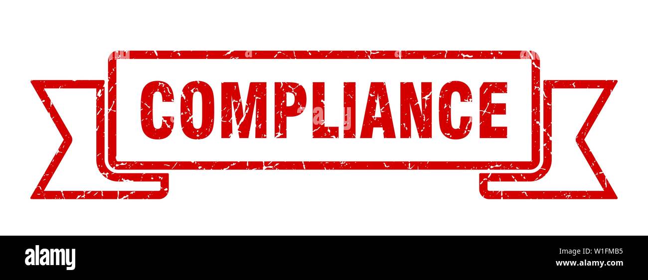 compliance grunge ribbon. compliance sign. compliance banner Stock ...