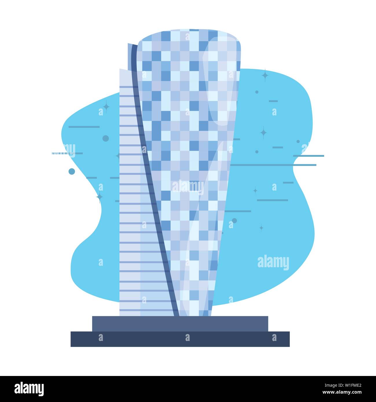 futuristic building urban tower icon vector illustration Stock Vector ...