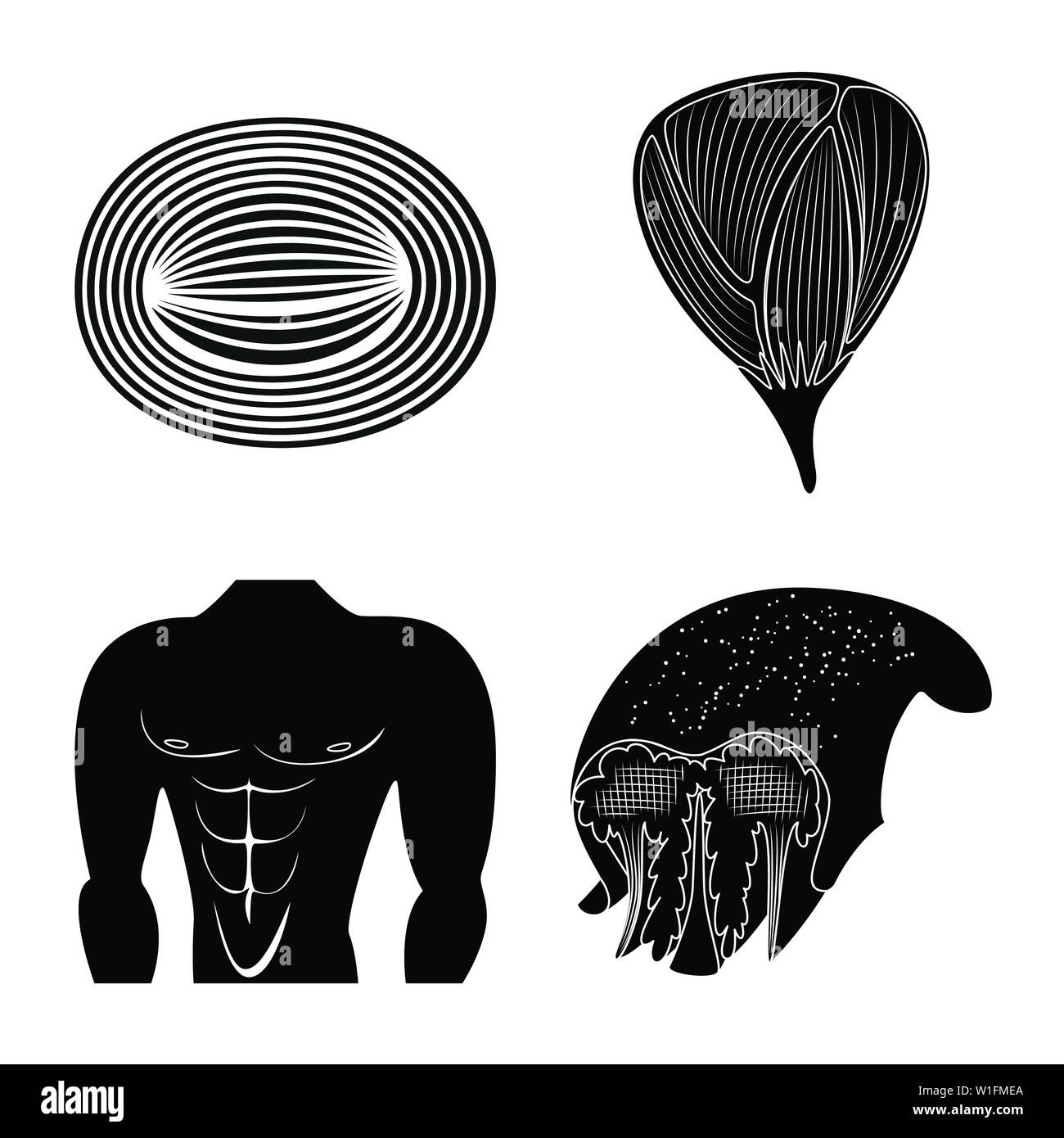 Vector illustration of human and body logo. Collection of human and ...