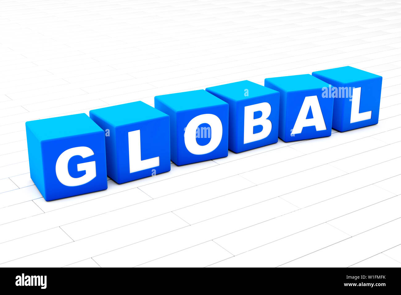 3D rendered illustration of the word Global Stock Photo - Alamy