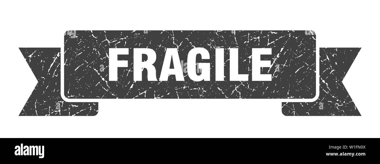 fragile grunge ribbon. fragile sign. fragile banner Stock Vector Image ...