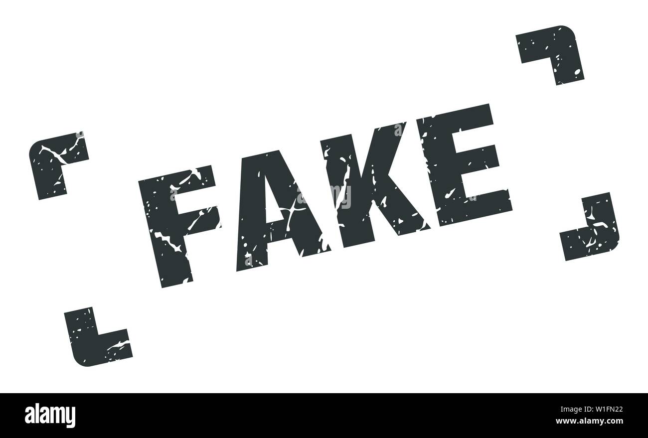 fake stamp. fake square grunge sign. fake Stock Vector Image & Art - Alamy