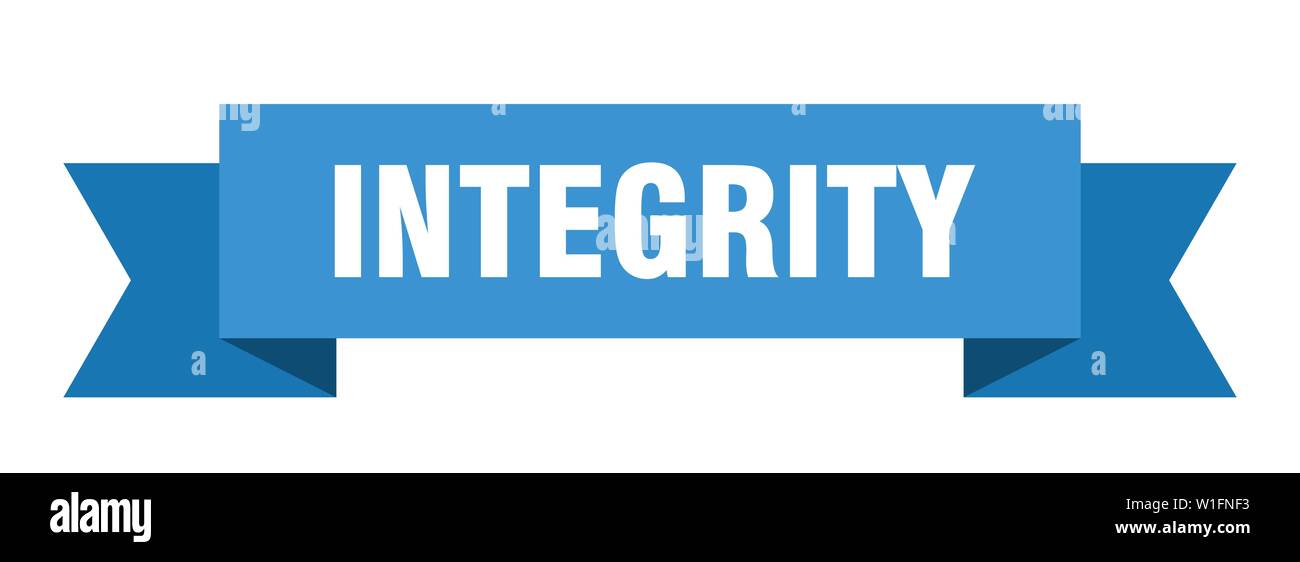 integrity ribbon. integrity isolated sign. integrity banner Stock ...