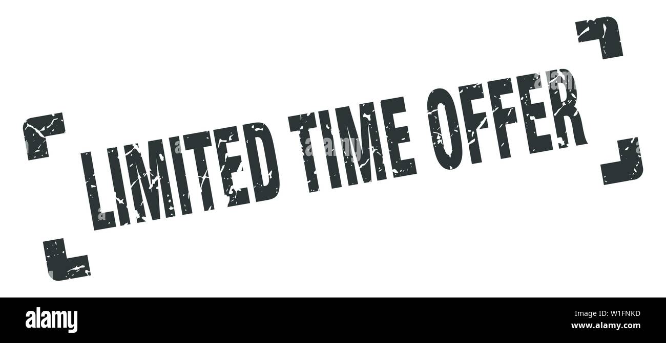 Limited time stamp Black and White Stock Photos & Images - Alamy