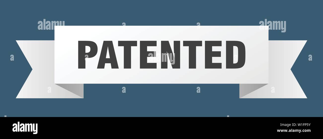 patented ribbon. patented isolated sign. patented banner Stock Vector ...