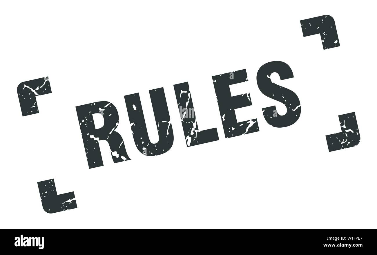 rules stamp. rules square grunge sign. rules Stock Vector Image & Art ...