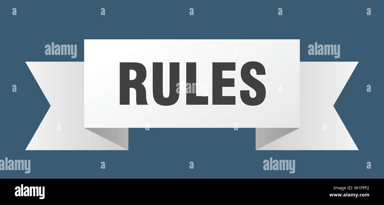 rules ribbon. rules isolated sign. rules banner Stock Vector Image ...