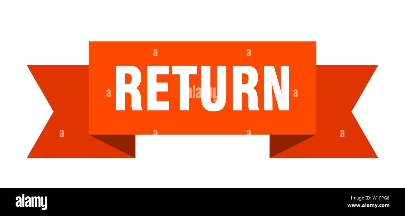 return ribbon. return isolated sign. return banner Stock Vector Image ...