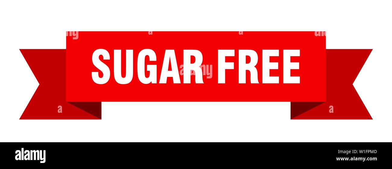 sugar free ribbon. sugar free isolated sign. sugar free banner Stock ...