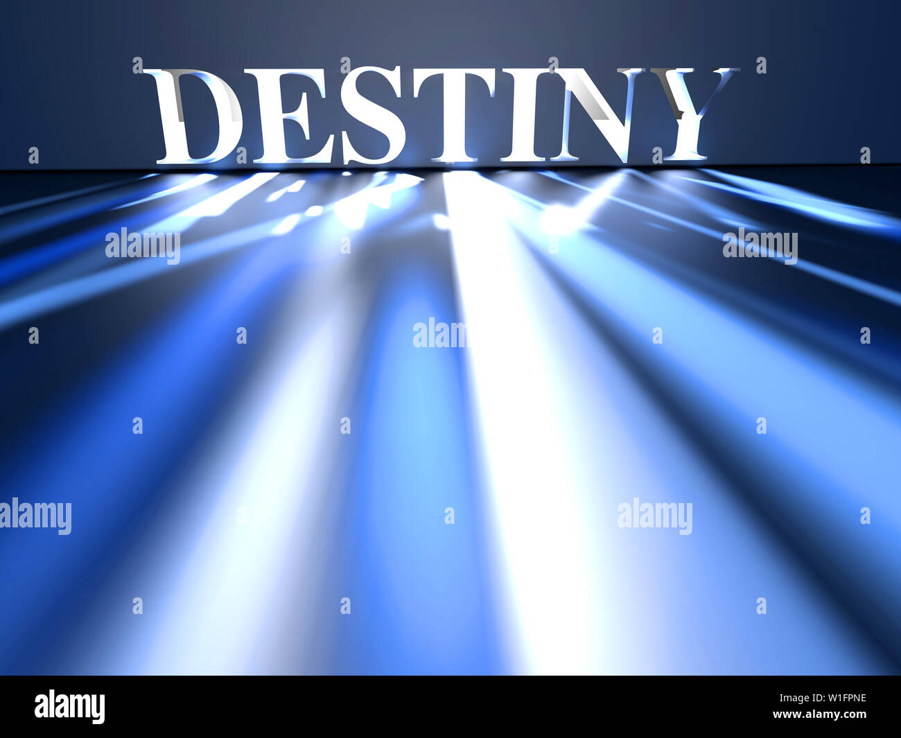 3D rendered conceptual Illustration of the word Destiny Stock Photo - Alamy