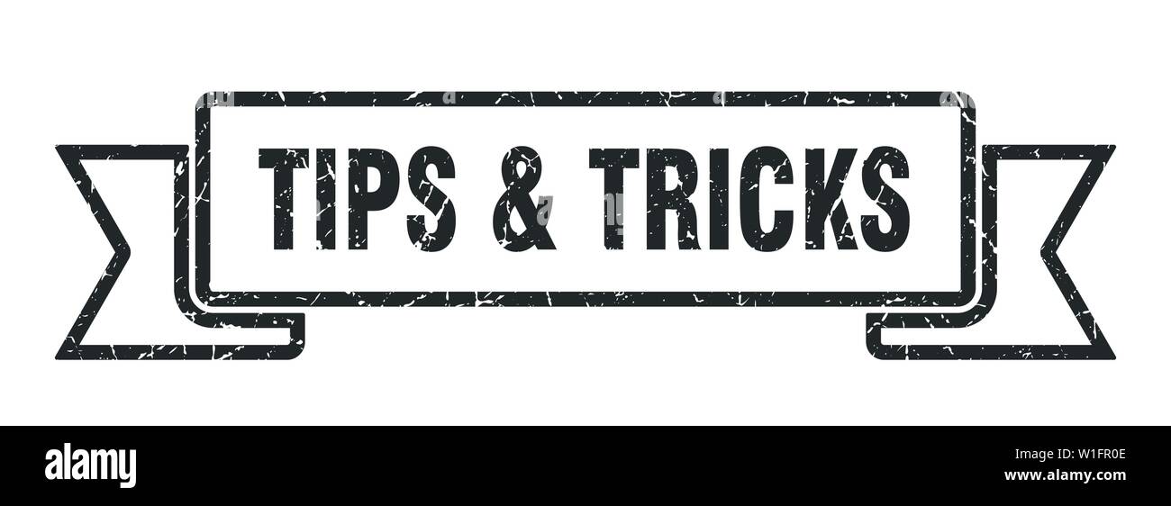 tips & tricks grunge ribbon. tips & tricks sign. tips & tricks banner ...