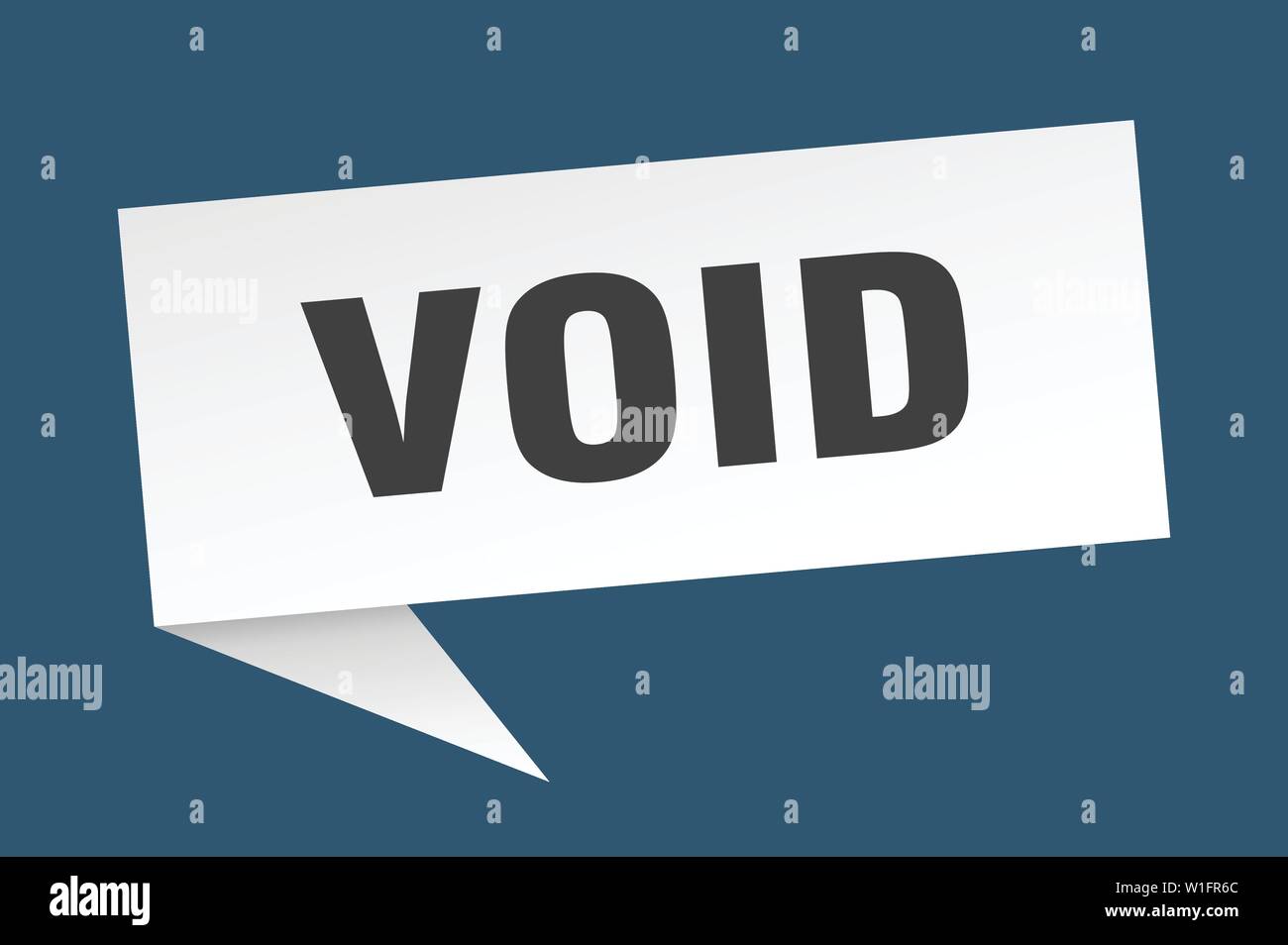 void speech bubble. void sign. void banner Stock Vector Image & Art - Alamy