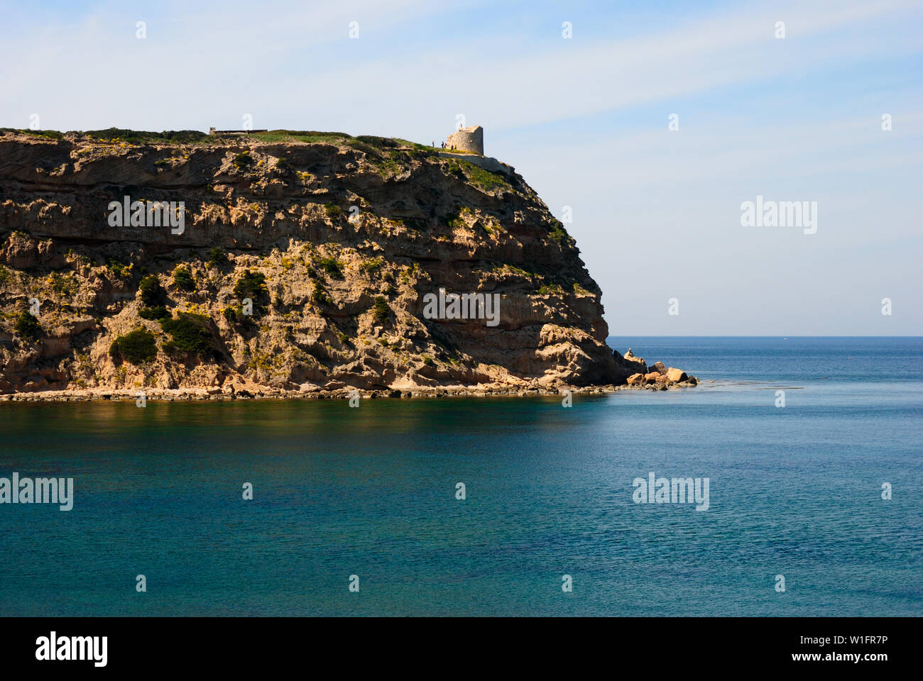 The tower of Capo Mannu Stock Photo - Alamy