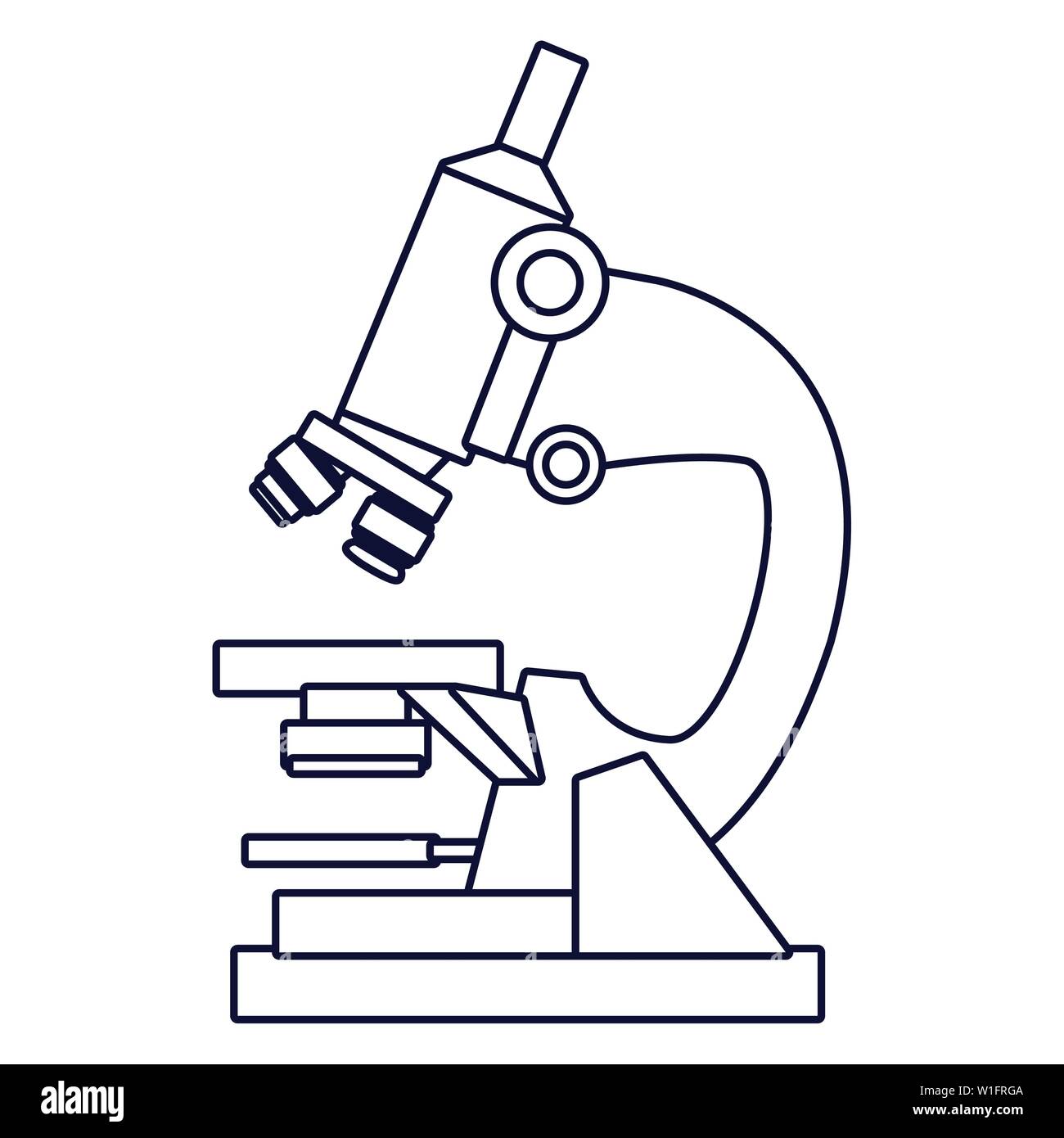 chemistry microscope on white background vector illustration Stock ...