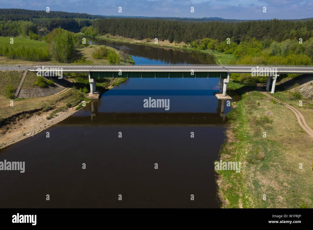 Aerial view summer countryside river hi-res stock photography and ...