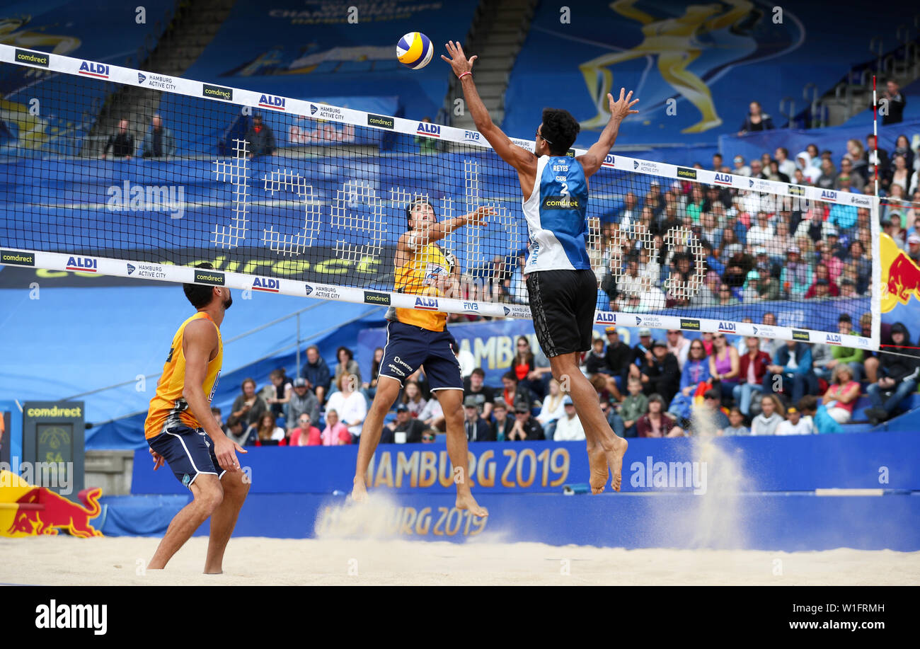 Hamburg, Germany. 02nd July, 2019. Beach Volleyball, World Championship ...