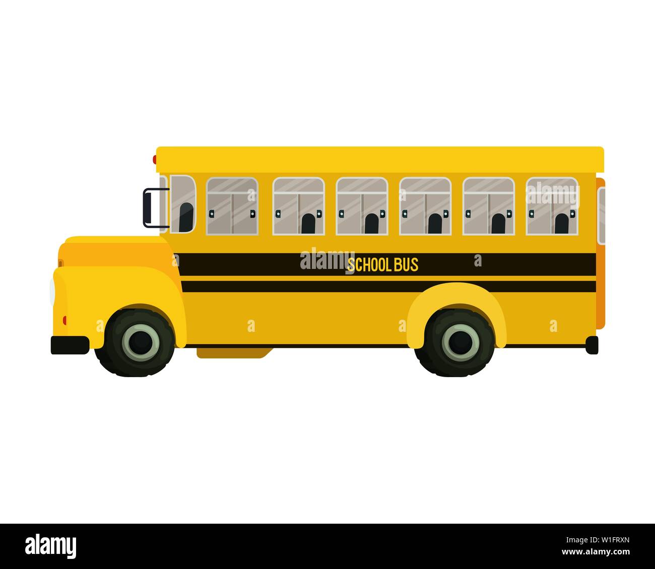 school bus color yellow isolated icon Stock Vector Image & Art - Alamy