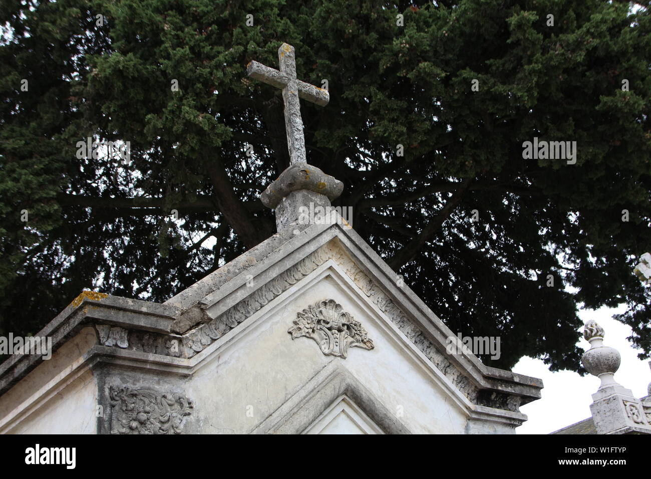 Close up view of a detail of a crypt in cemetary Stock Photo - Alamy