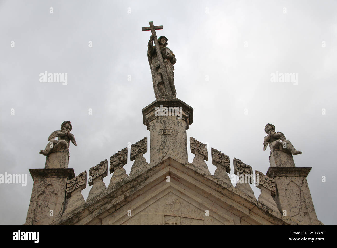 Close up view of a detail of a crypt in cemetary Stock Photo - Alamy