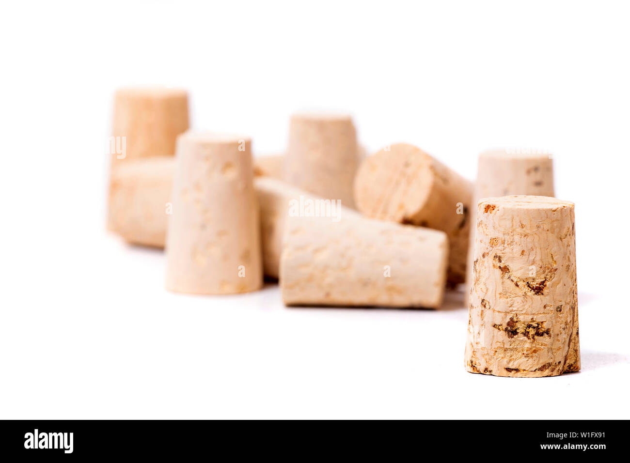 natural cork stopper isolated on a white background Stock Photo - Alamy