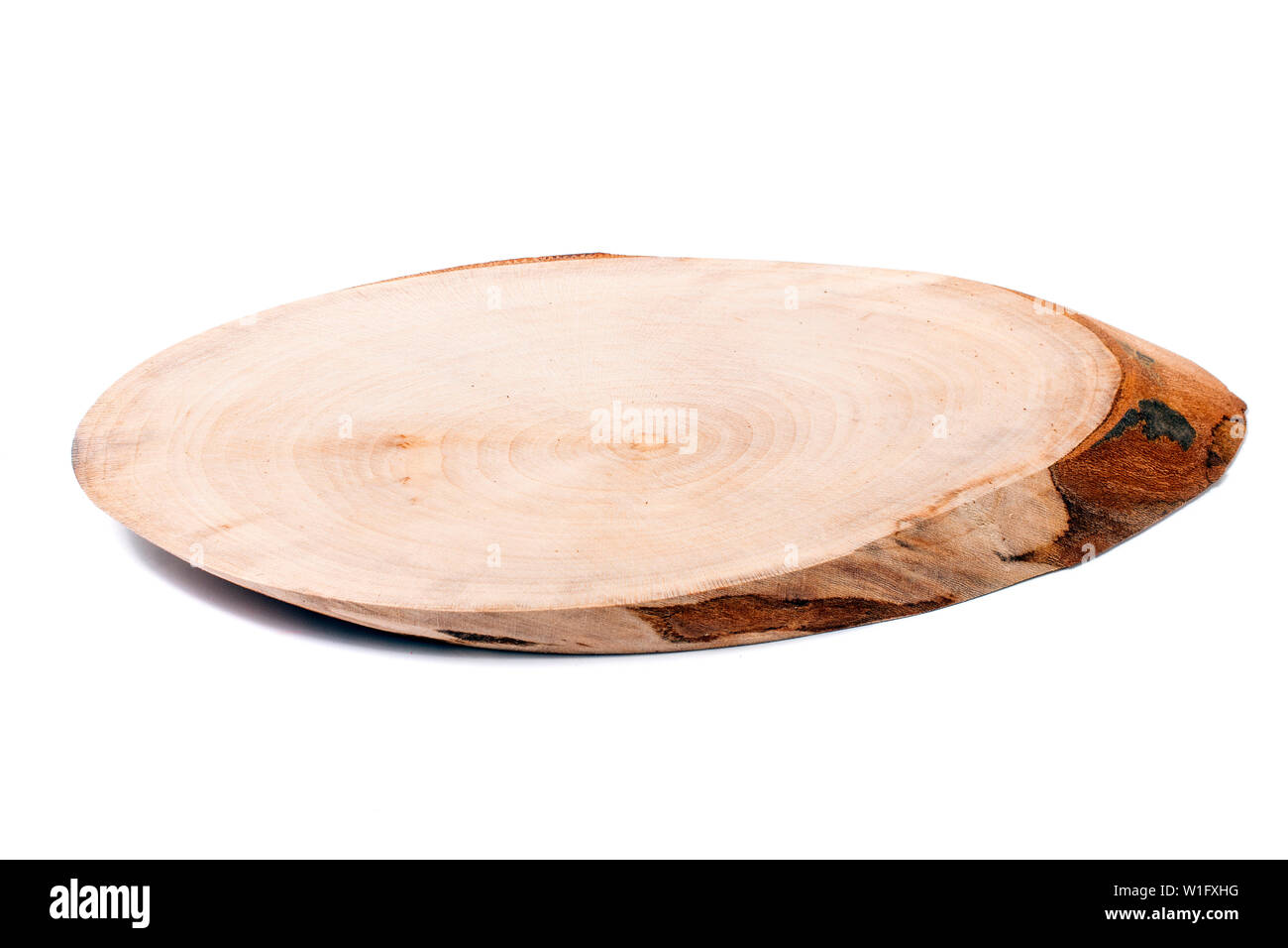 slab of wood isolated on a white background Stock Photo - Alamy