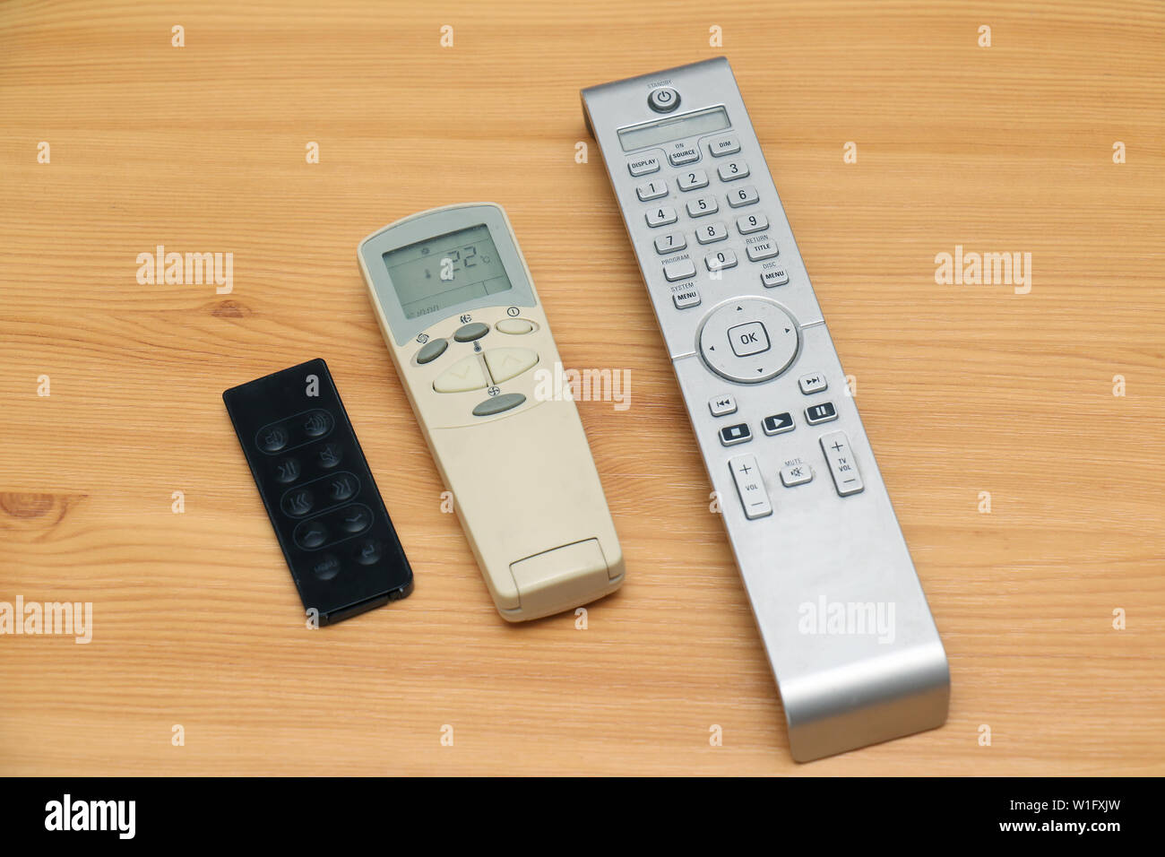 Remote controls on table hi-res stock photography and images - Alamy