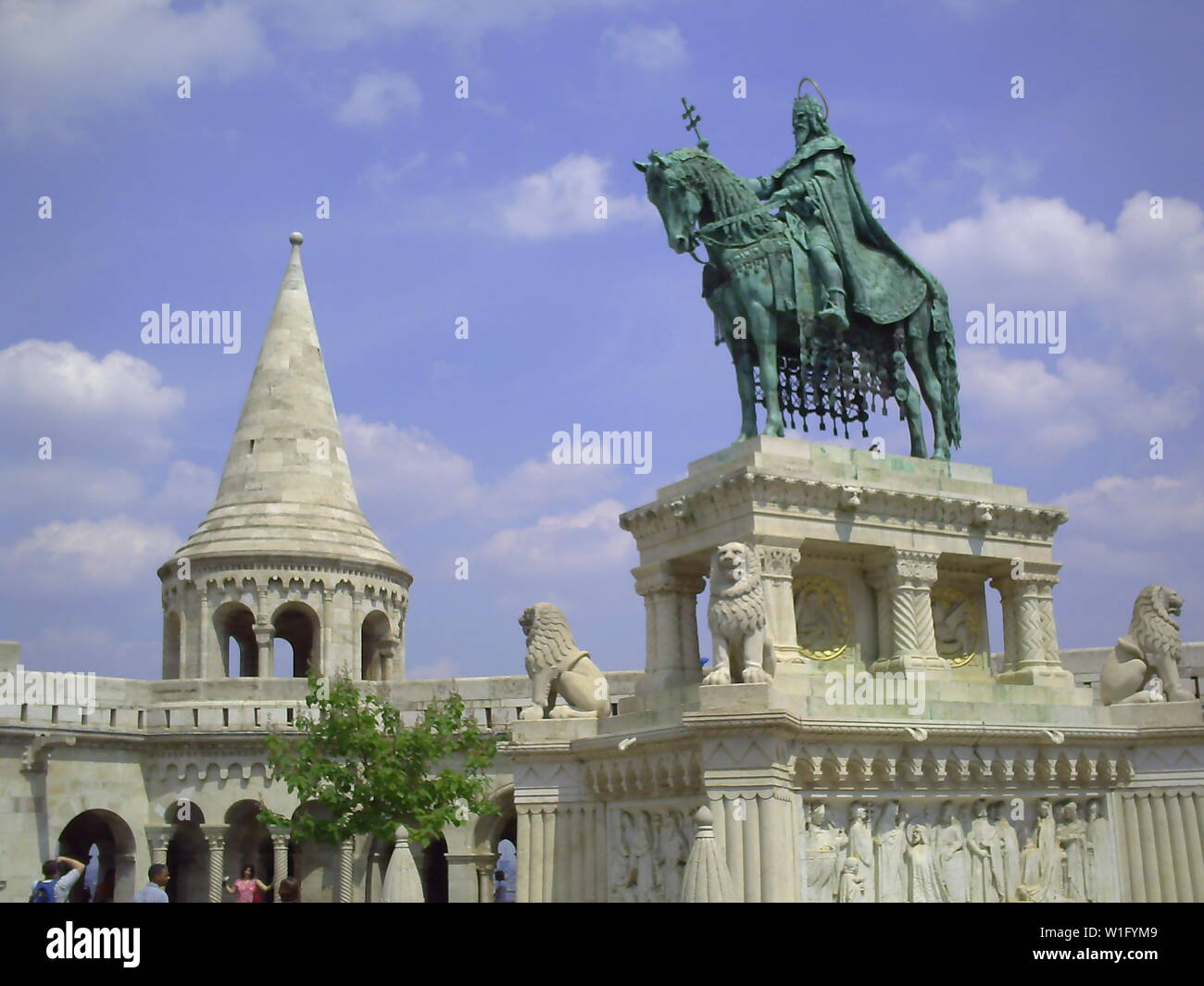 Mounted statue of Saint Stephen I, aka Szent Istvan kiraly - the first ...