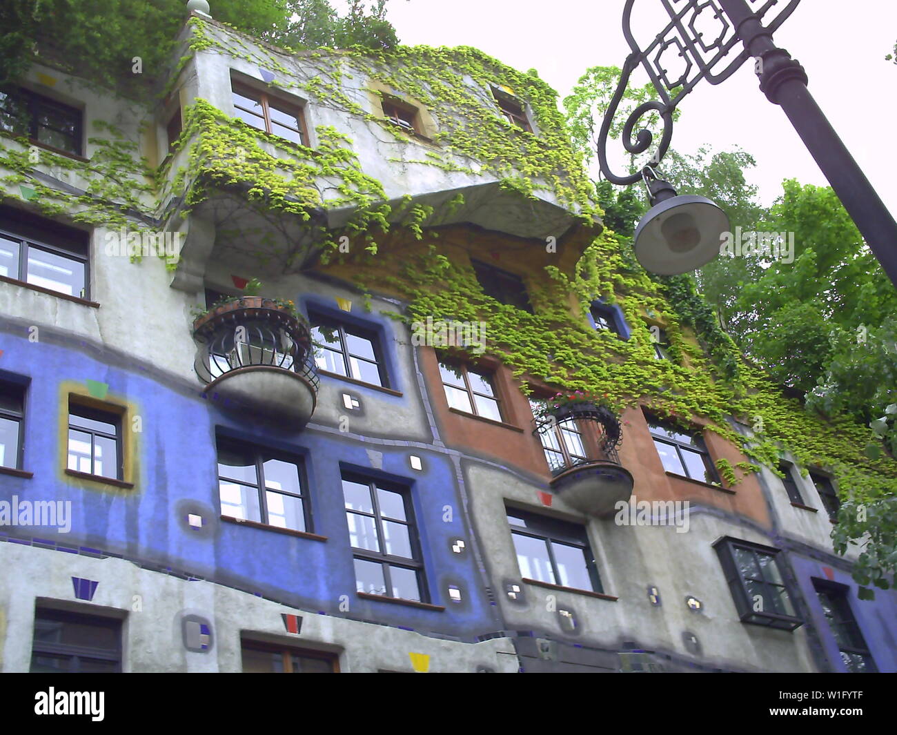 Hundertwasser house in Vienna Austria - modern architecture background ...