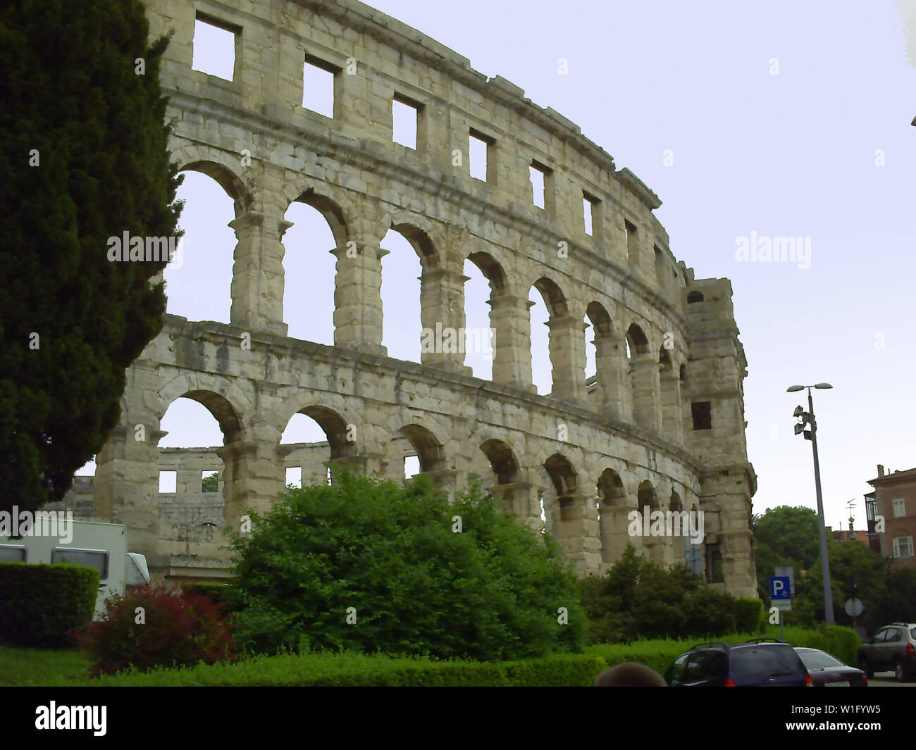 A Wall Fragment Of Ancient Roman Amphitheater Arena In Pula It Was a-wall-fragment-of-ancient-roman-amphitheater-arena-in-pula-it-was