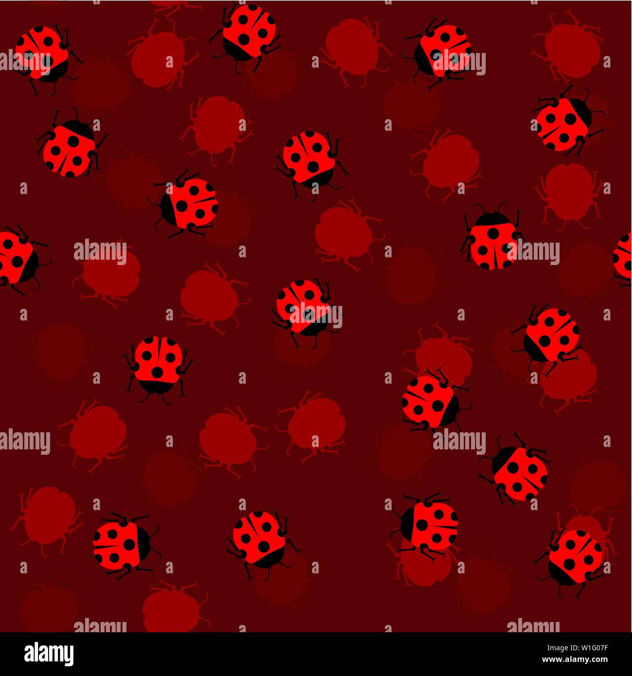 Ladybug pattern seamless. bug background cartoon style. Children cloth ...