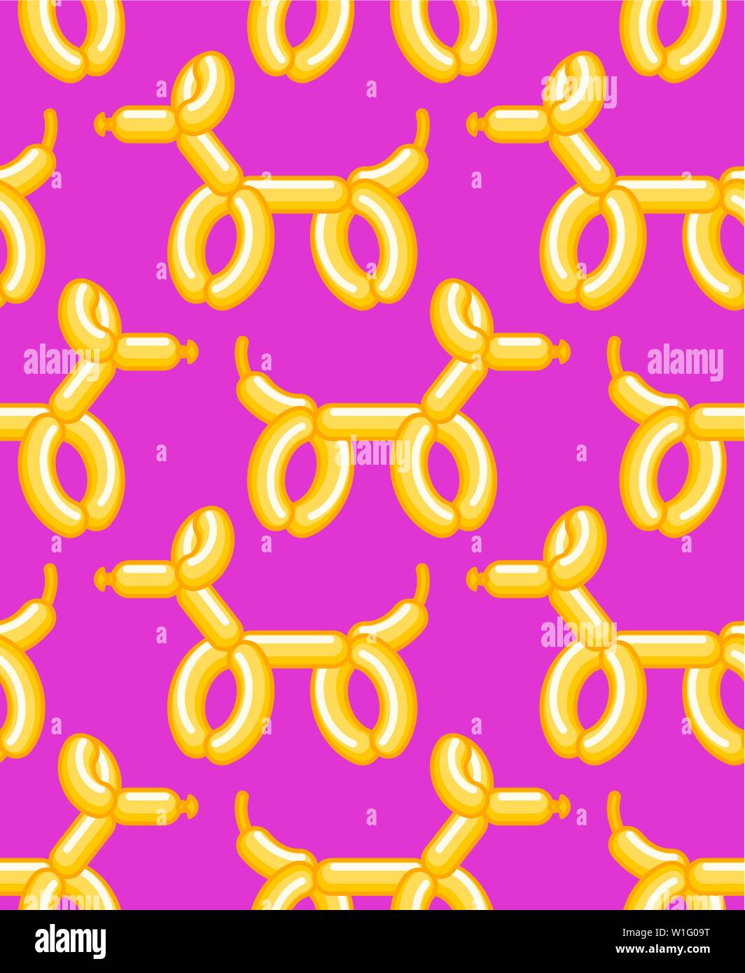 Balloon Dog pattern seamless. birthday air toy background. childhood ...