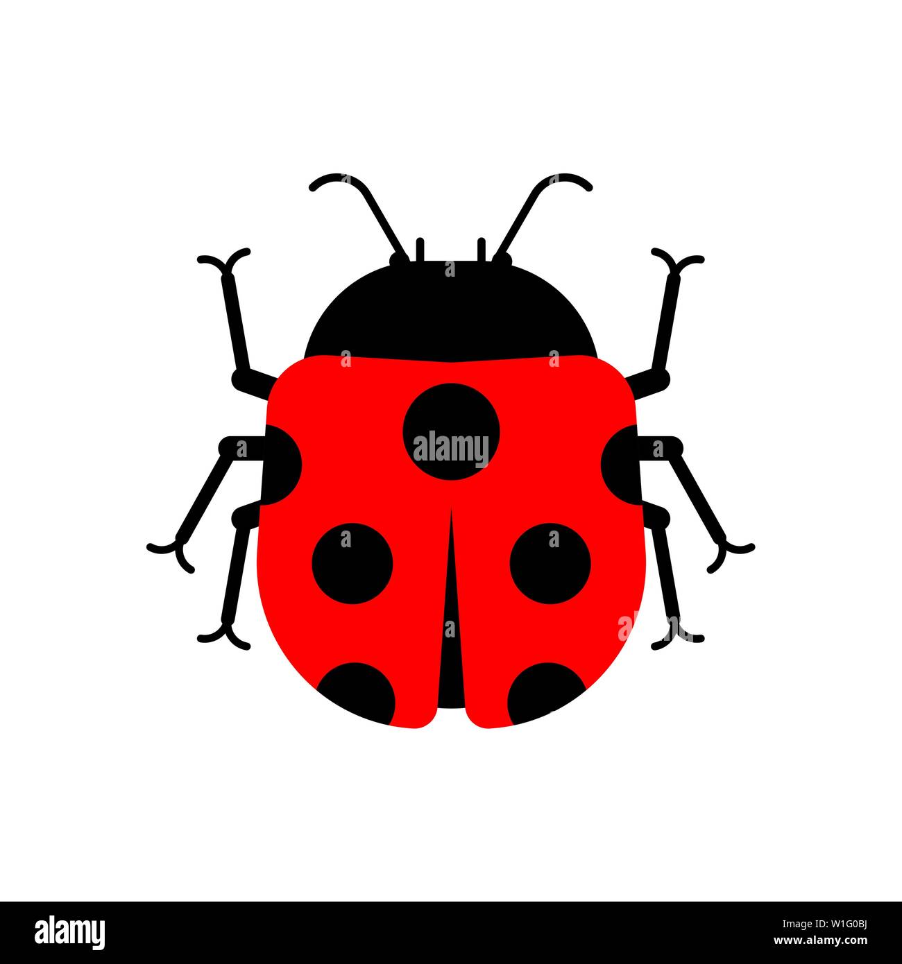Ladybug isolated. bug cartoon style. Vector illustration Stock Vector ...