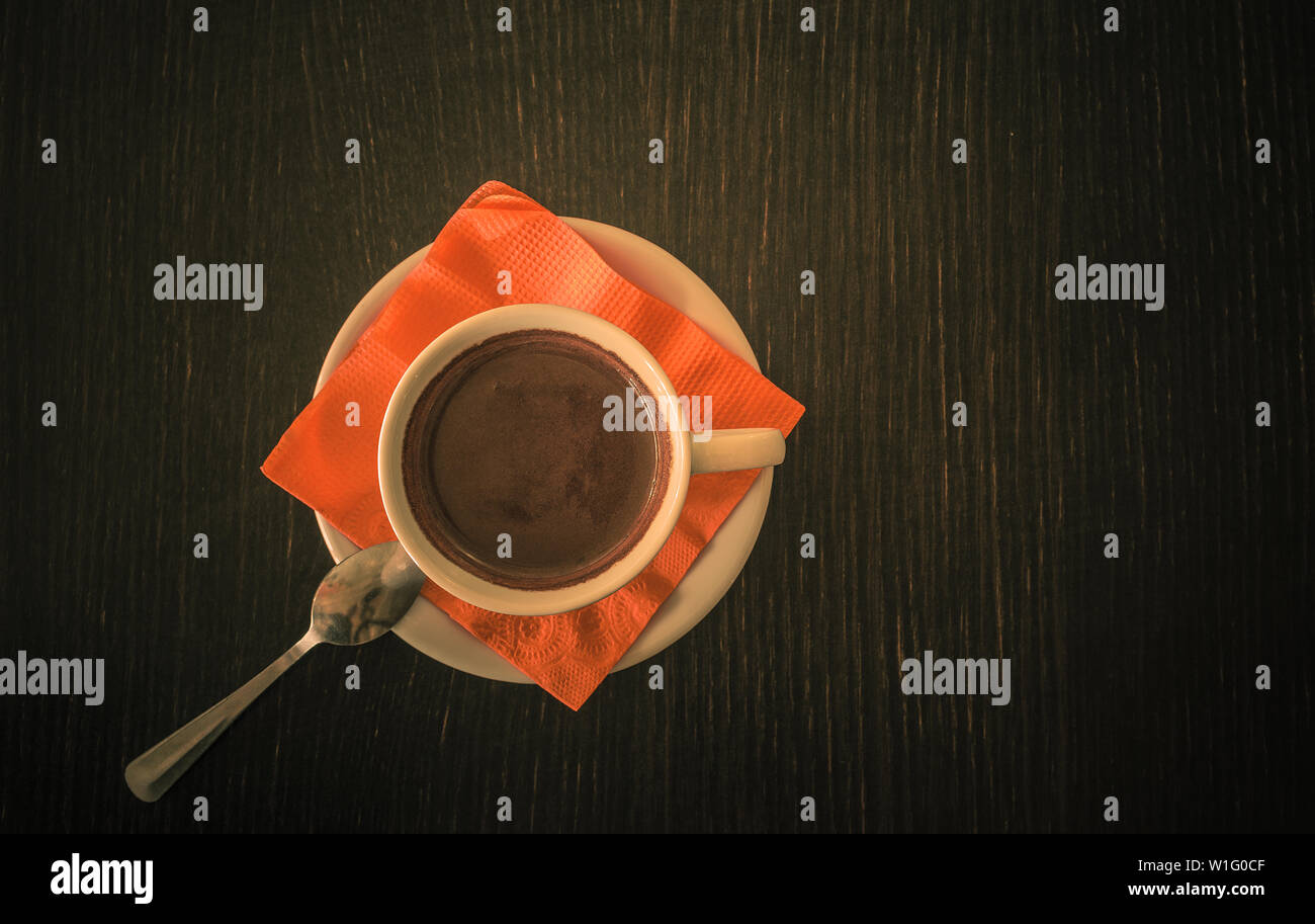 cup of coffee, above view Stock Photo - Alamy