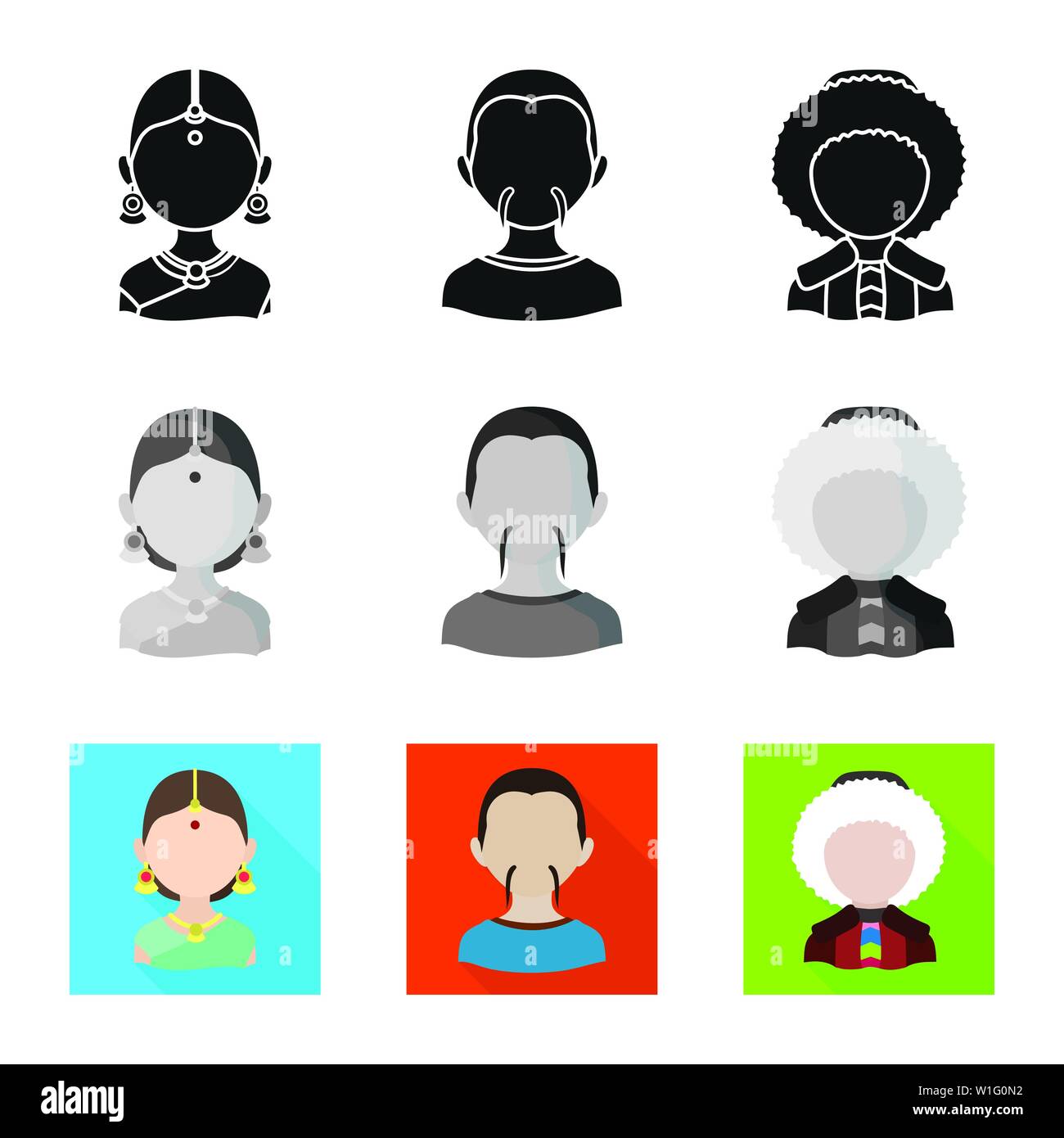 Vector illustration of imitator and resident sign. Collection of ...