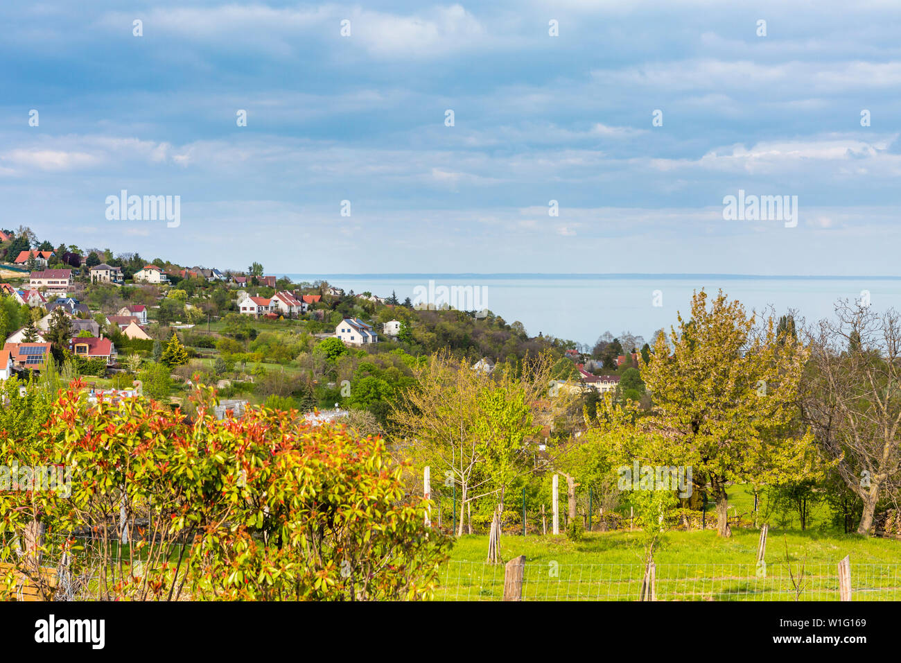 Beautiful Hungarian countryside views at Lake Balaton, Hungary Stock ...
