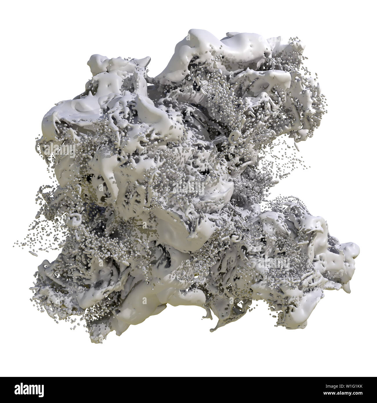 3d rendering of a white fluid splash Stock Photo - Alamy