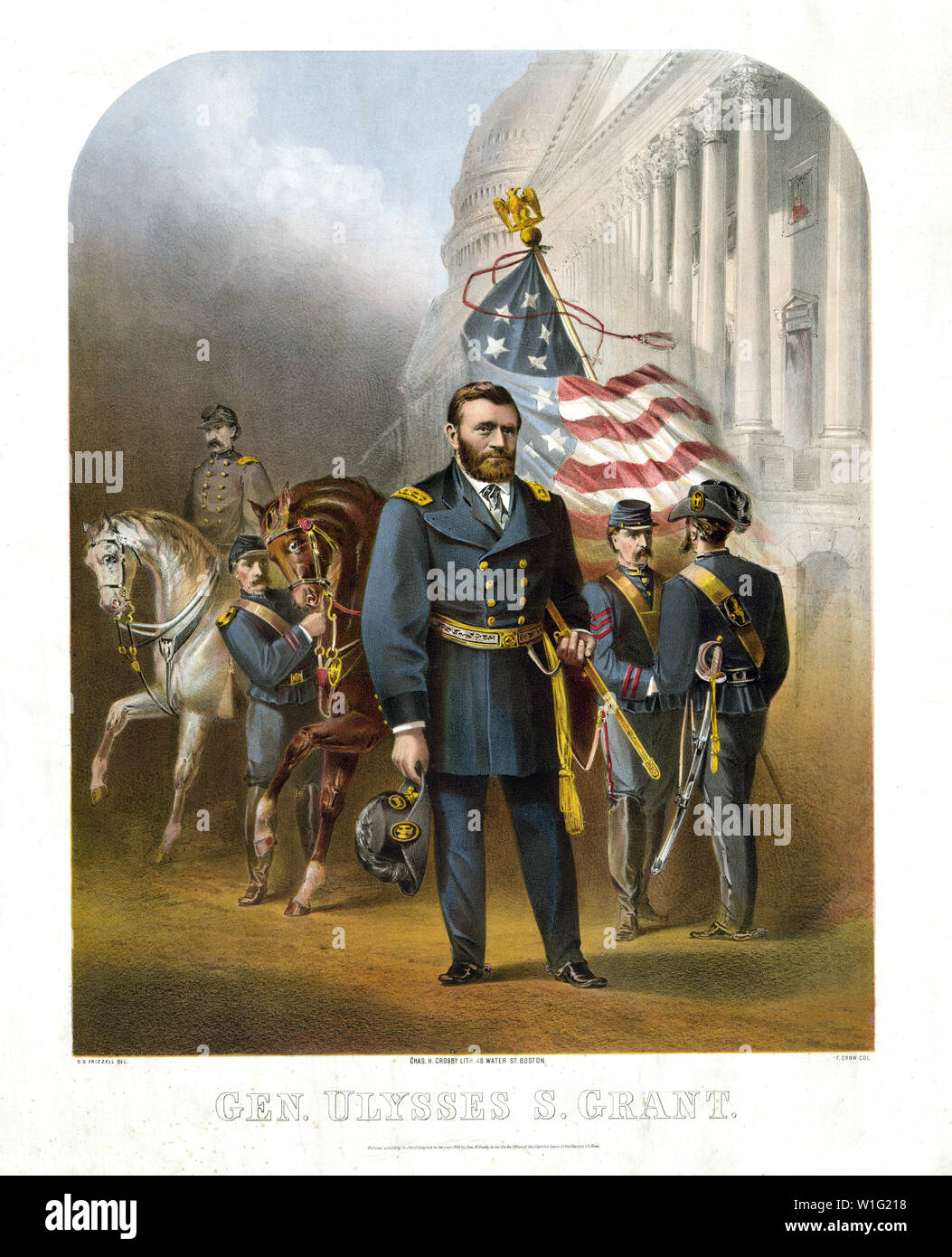 General Ulysses S. Grant, Full-Length Portrait with other Soldiers and ...