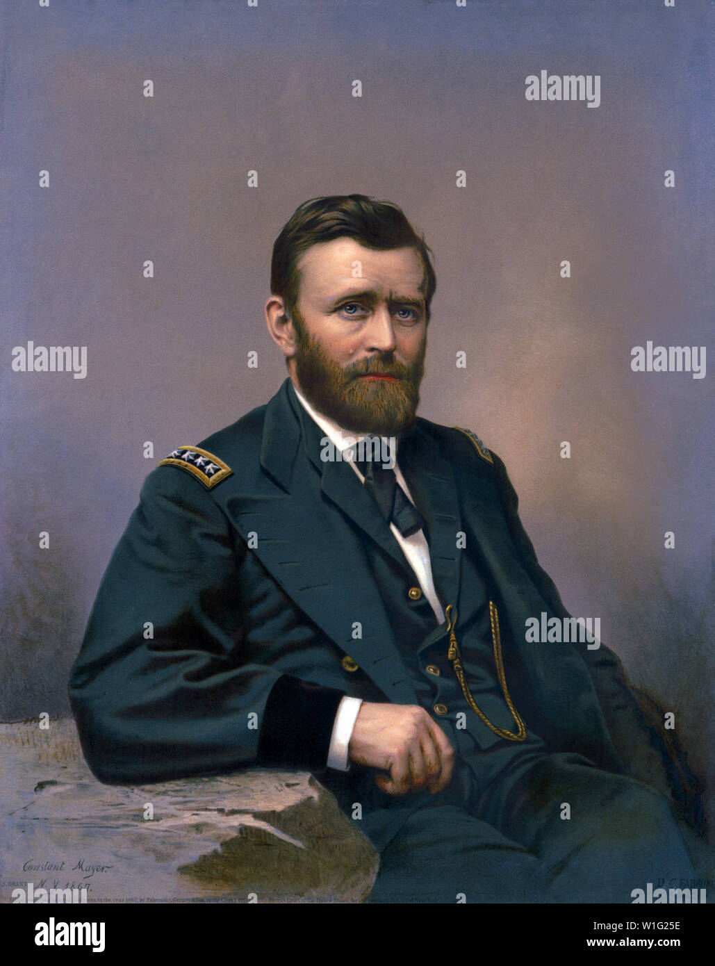 Ulysses S. Grant, Artwork by Constant Mayer, Published by Fabronius ...