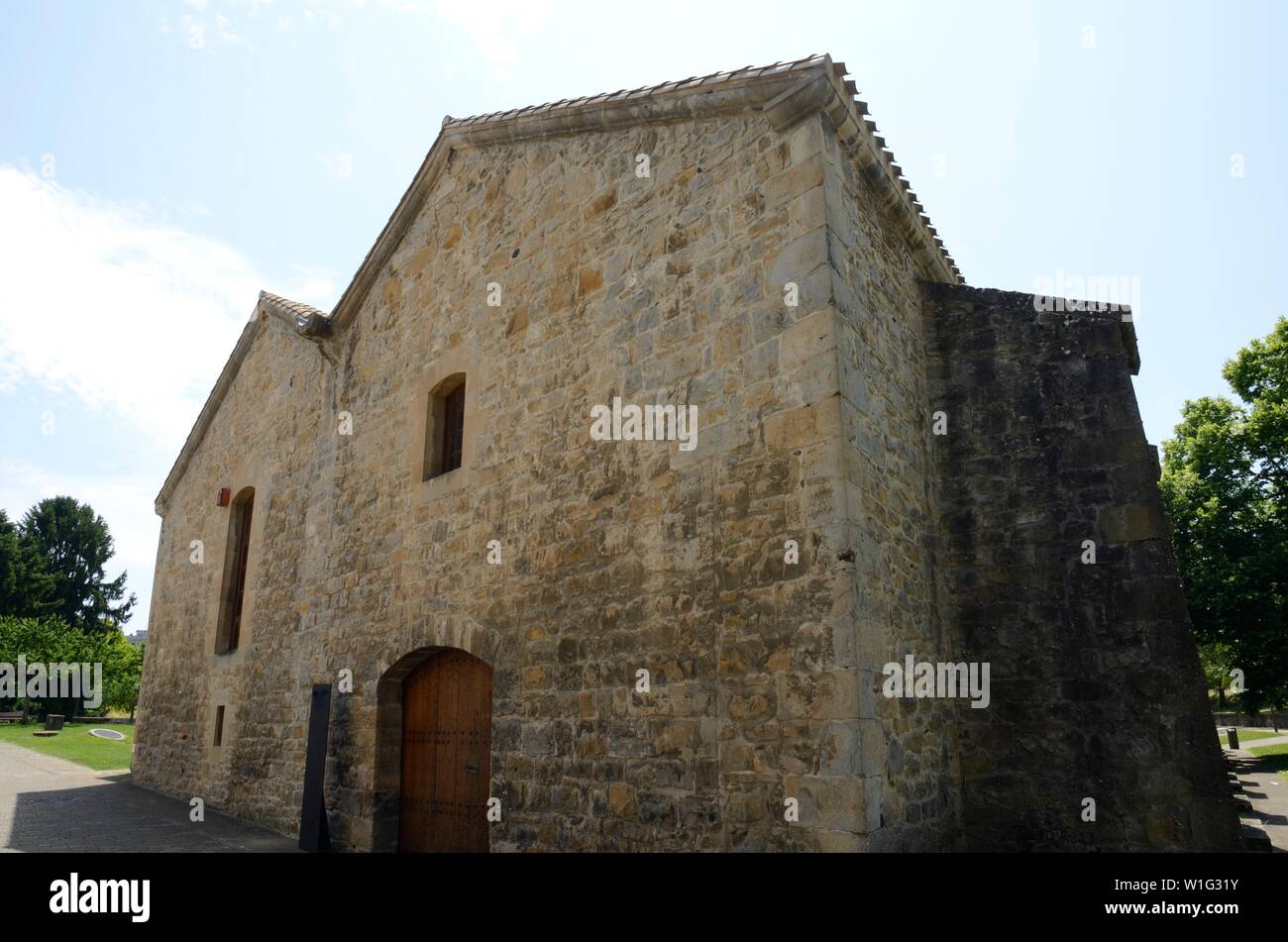 Stone building at the Citadel of Pamplona, the capital of the Navarre ...