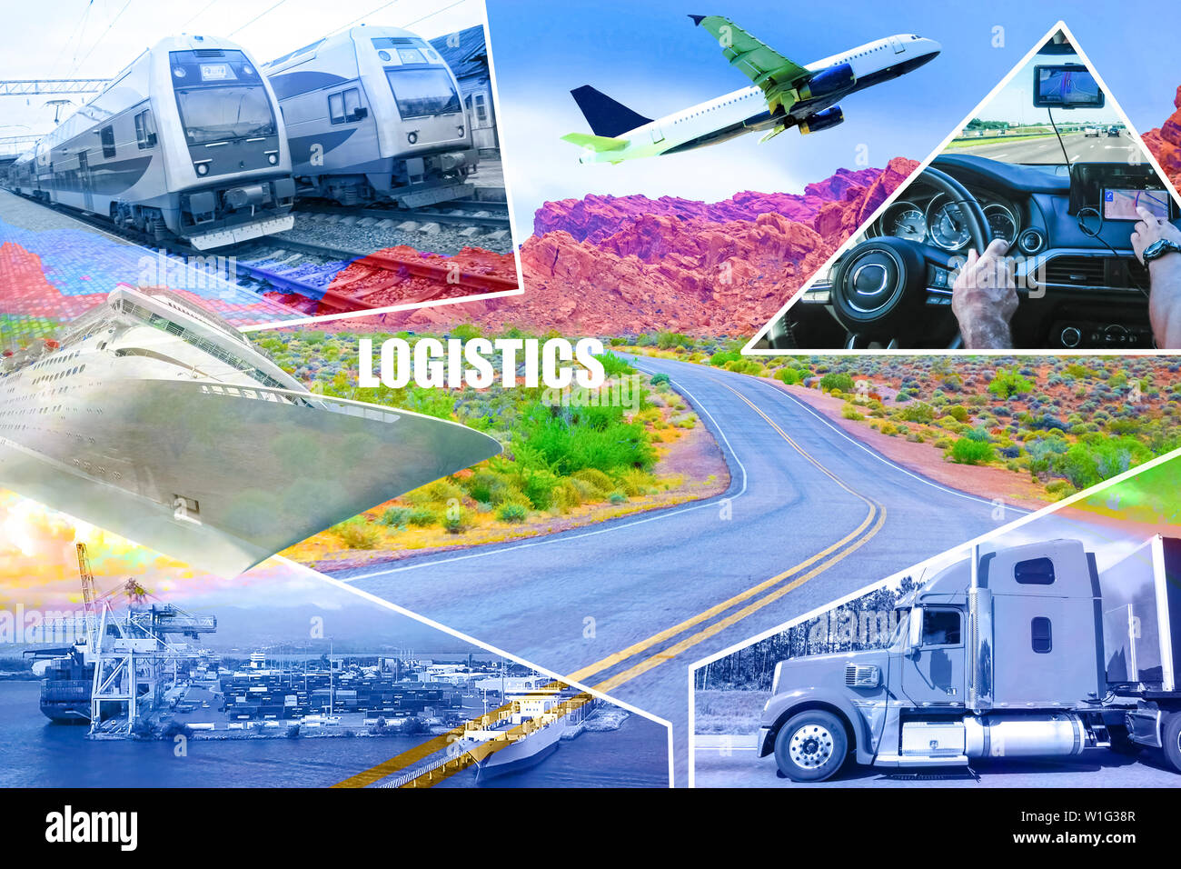 Abstract design background. Trucks and transport Stock Photo - Alamy