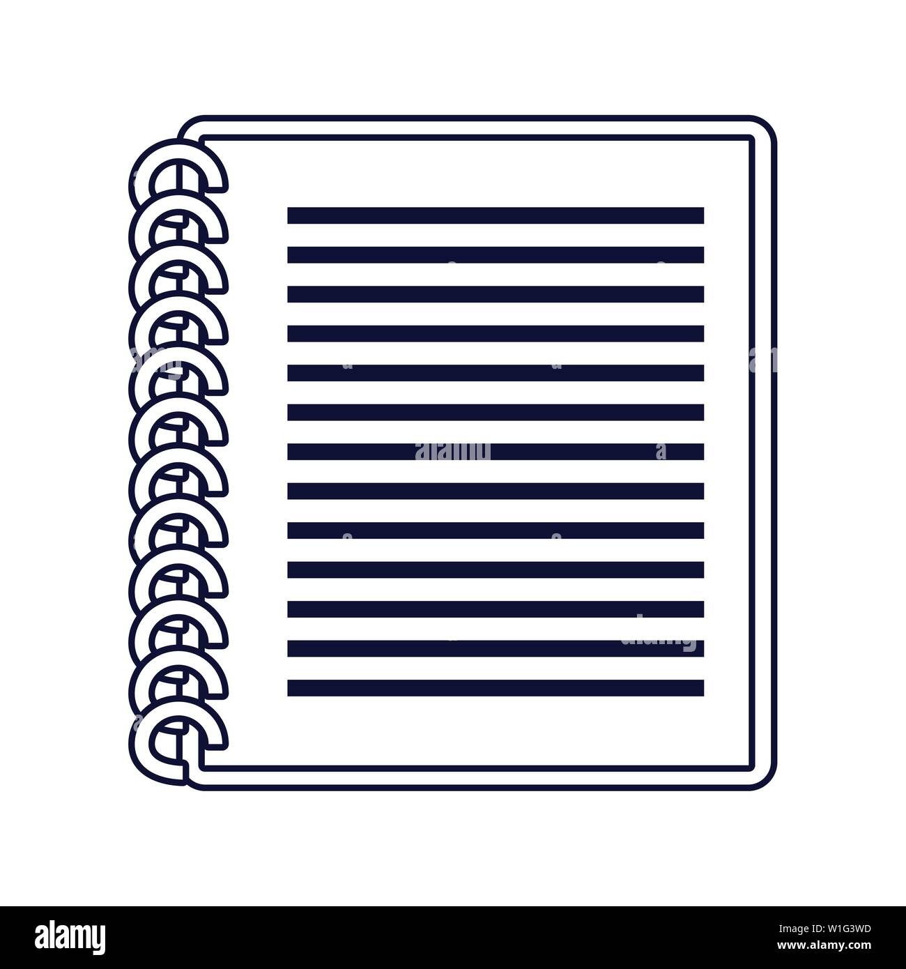 spiral notebook school on white background vector illustration Stock ...
