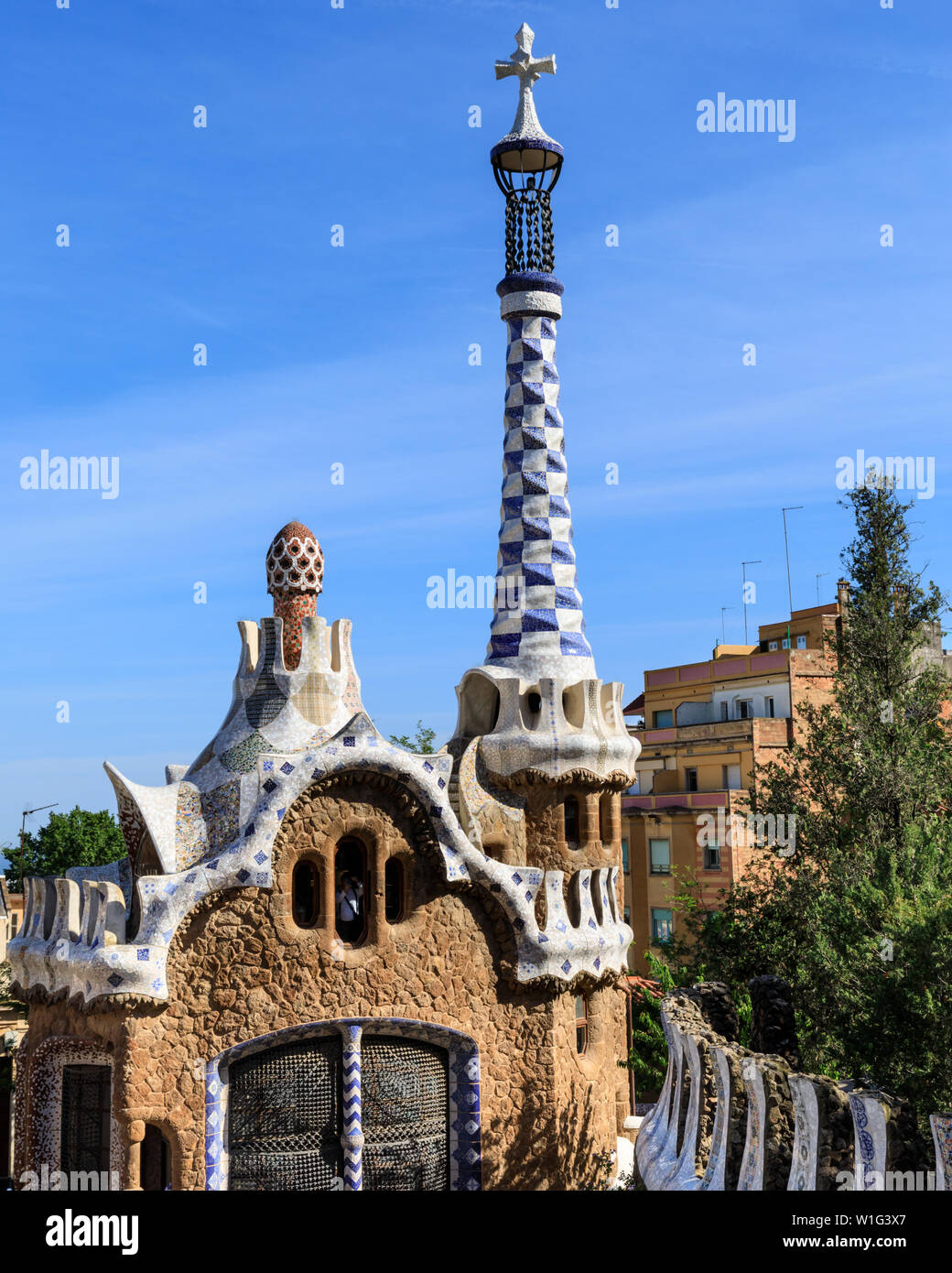 Park guell casa del guarda hi-res stock photography and images - Alamy