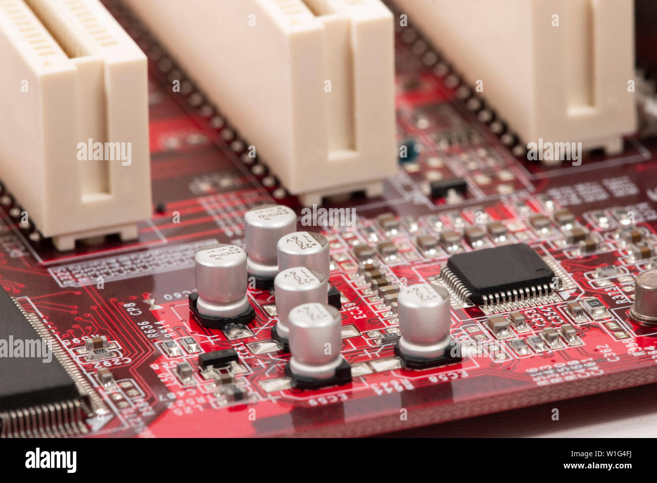 Close view of the main computer circuit board Stock Photo - Alamy