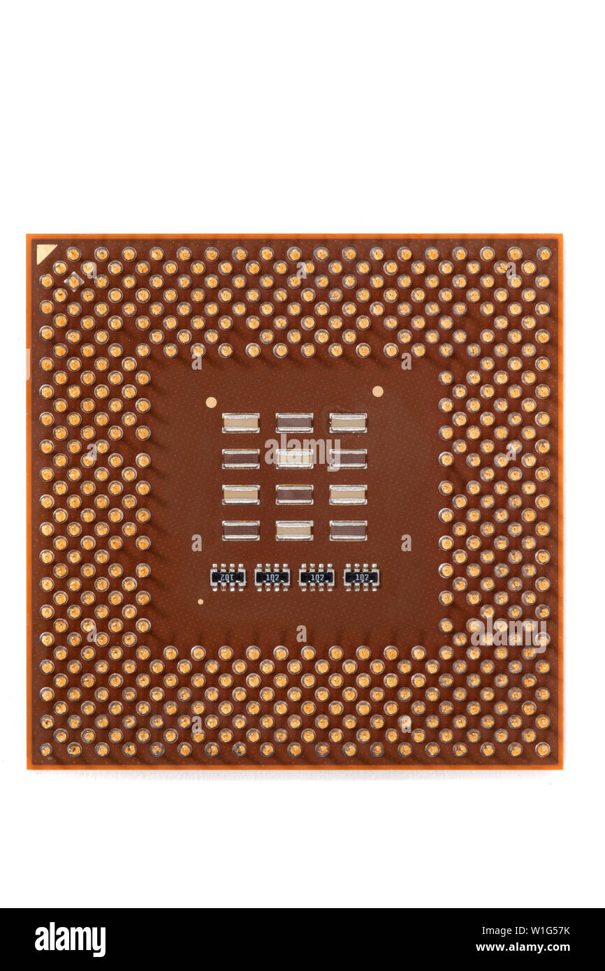 Close up view of a computer cpu (central processing unit) chip Stock ...