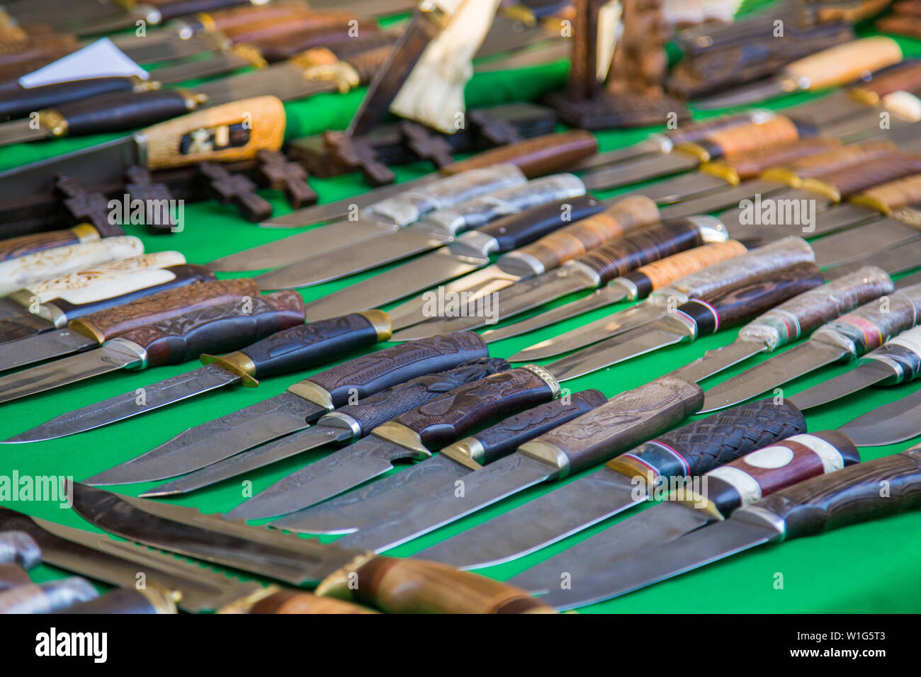 Handmade craft knives Stock Photo - Alamy
