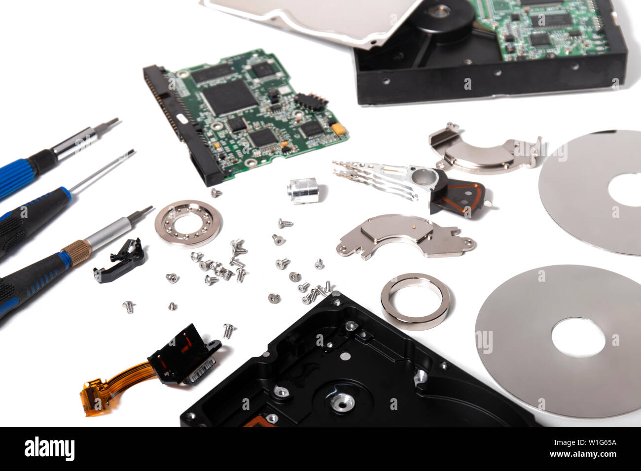 Disassembled hdd drive parts hi-res stock photography and images - Alamy