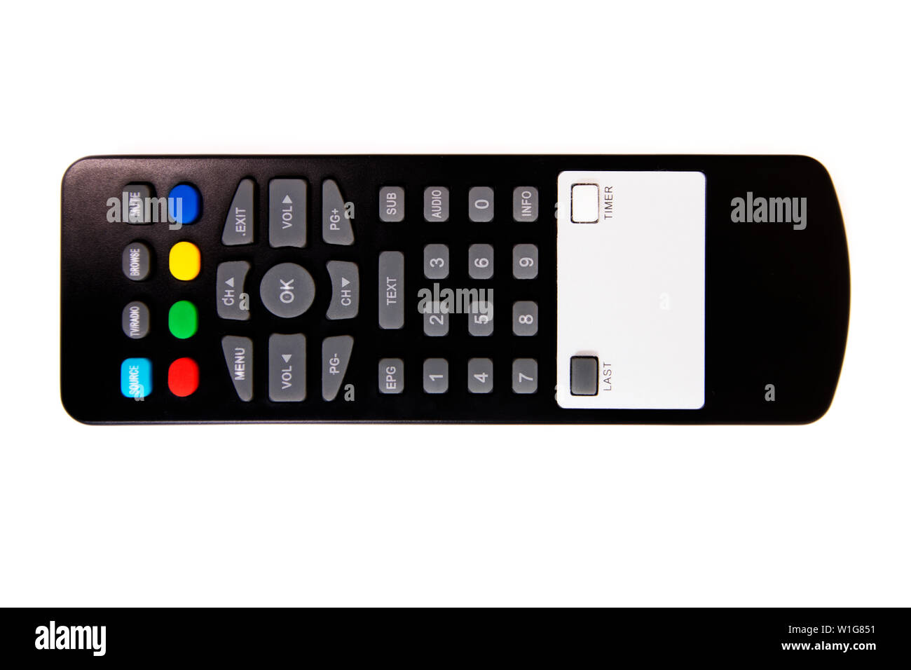 Universal TV remote control isolated on a white background Stock Photo ...